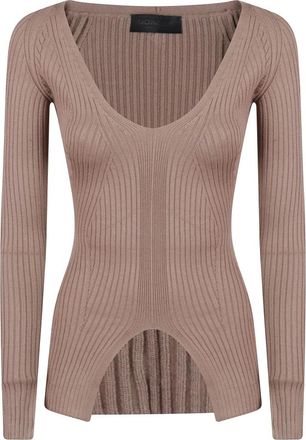 Dondup Femme, Pulls, Brun, Taille: 38 FR Maille col V