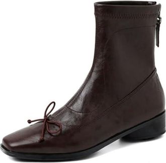 Generic GLDFW Automne Hiver Bout Carr&eacute; Couleur unie Bottes Morden Polyvalentes Femmes Bottes Confortables Chaussures Souple, Noir dhiver., 39.5 EU