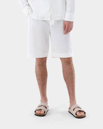 van Laack Shorts aus Leinen und Baumwolle mit Struktur