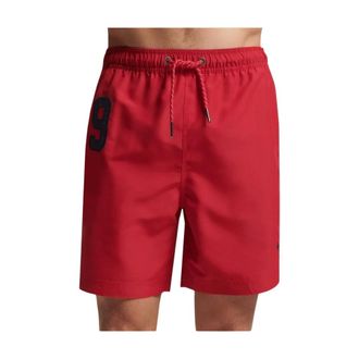 Superdry Homme, Maillots de bain, Rouge, Taille: XL Maillot de bain avec logo et poches &agrave; taille &eacute;lastique