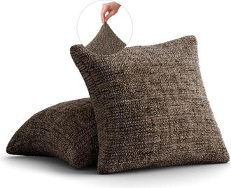 Paulato by GA.I.CO. PAULATO - Paar Kissenbezüge aus Mikrofaser, Kollektion Vittoria, bi-elastisches und maschinenwaschbares Gewebe,WavyTech-Technologie, Made in Italy - V