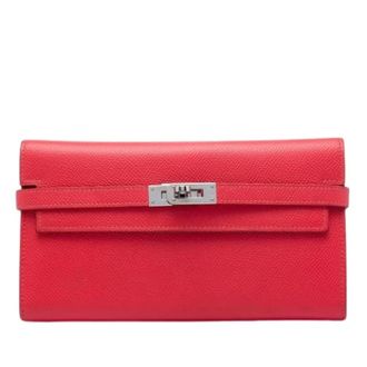 Herm&egrave;s Portefeuille long Kelly Pre-owned - Femme - Pre-owned - Rouge - Taille: ONE Size