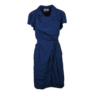 Vivienne Westwood Femme, Robes, Bleu, Taille: 36 FR Robe Chemise D&eacute;structur&eacute;e