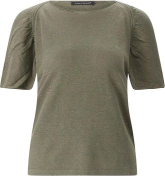 Luisa Cerano Femme, Pulls, Vert, Taille: 36 FR Pull ras du cou &agrave; manches courtes