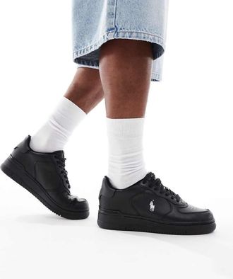 Polo Ralph Lauren Masters Court - Leder-Sneaker in Schwarz