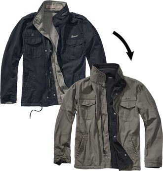 Brandit Twister M&auml;nner &Uuml;bergangsjacke schwarz/oliv 5XL 100% Baumwolle Basics