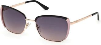 Guess Femme, Accessoires, Multicolore, Taille: 57 MM Square Metal Lunettes de soleil