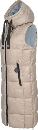 Sublevel Damen lange Steppweste D50048X80105B2 String Beige L