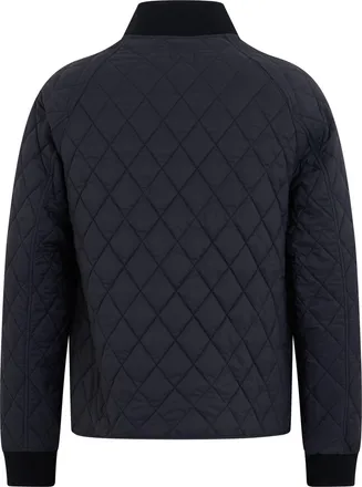 Burberry Mens Quilted Button-Front Jacket Black Polyamide Bomber