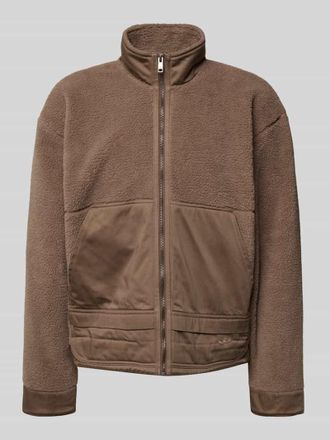 adidas Originals Regular Fit Teddyjacke mit Stehkragen
