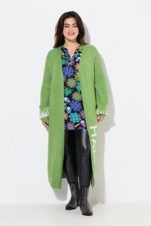 Angel Of Style Strickjacke Long-Strickjacke Straight Fit HAPPY-Statements