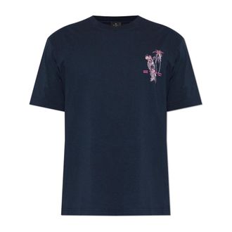 Etro Logo T-Shirt - - Tops - Herren - Blau - L