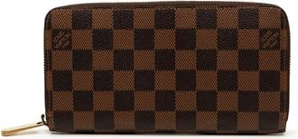 Louis Vuitton 2012 Damier Ebene Zippy Portemonnaie - Braun