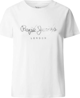 Pepe Jeans London Leticia T-Shirt, Blanc, S Femme