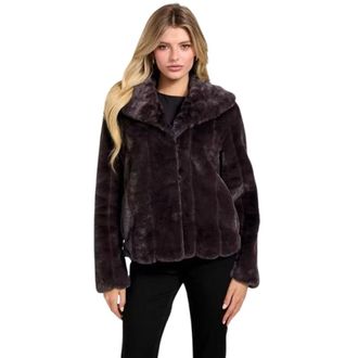 Guess Femme, Vestes, Brun, Taille: 38 FR Veste Sophy en fausse fourrure