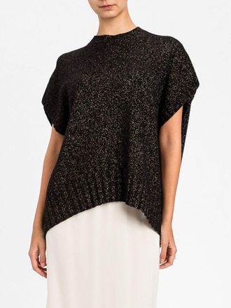 Twinset Kurz&auml;rmliger -Pullover aus Woll-Kaschmir-Mischung mit Lurex