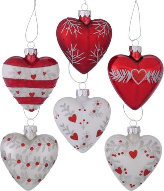 Boltze Mavina Herz Weihnachtsanhänger sort. 10cm (1 Stück)