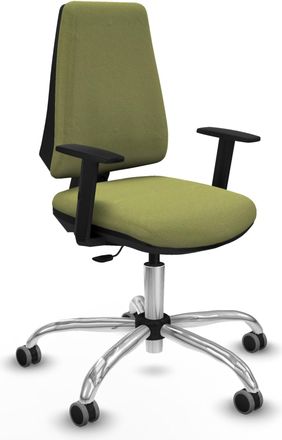 Piqueras y Crespo Elche B&uuml;rostuhl mit 1D-Armlehnen, ausgestattet mit Permanentkontakt und Schneideschaum, 65 mm, Parkett, Olivgr&uuml;n