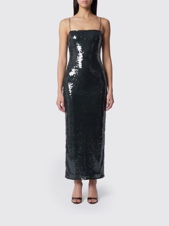 Rotate Robe midi en polyester recycl&eacute; &agrave; sequins avec encolure carr&eacute;e