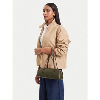Calvin Klein Handtasche Calvin Klein Foil Logo Bauletto LV04F3636G Dunkelgr&uuml;n