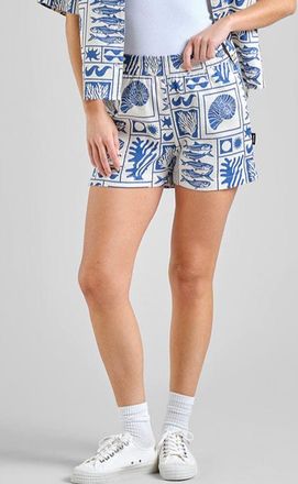 Dedicated Damen vegan Shorts Aspudden Ozeanblau/Wei&Atilde;Y