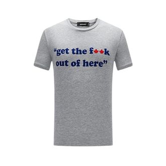 Dsquared2 Kurz&auml;rmeliges graues T-Shirt - - Tops - Herren - Grau - M