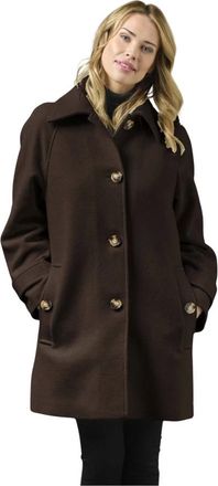 Junge Manteau droit - Femme - Manteaux - Brun - Taille: 44 FR