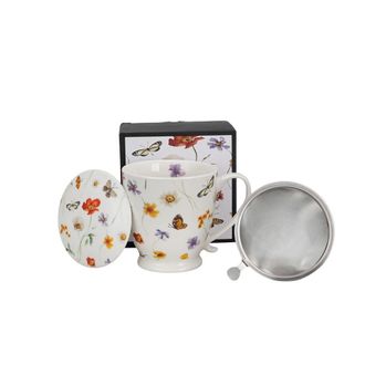 Duo Teebecher mit Fu&szlig; Sieb & Deckel ROYAL Margaret - 0,51l