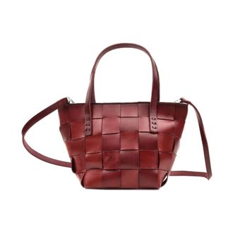 Dragon Diffusion Mini Korb Tasche mit Geflochtenem Design - - Bags - Damen - Rot - ONE SIZE
