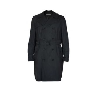 Valentino Garavani Trenchcoat mit G&uuml;rtel - - Coats - Herren - Schwarzk - XS