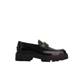Tod's Schwarze Lederslipper mit Logo - - Shoes - Herren - Schwarzk - 43 EU