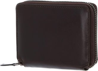 Leonhard Heyden Leder Geldb&ouml;rse Roma Zip Around Wallet Brown Dunkelbraun