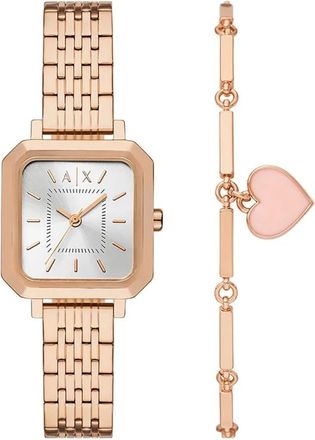 A|X Armani Exchange Coffret montre Leila - Femme - Accessoires - Jaune - Taille: ONE Size