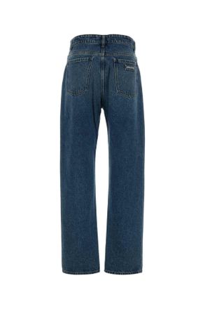 Miu Miu Womens Denim Jeans Bleu Exterior: Cotton Pantaloni Trousers