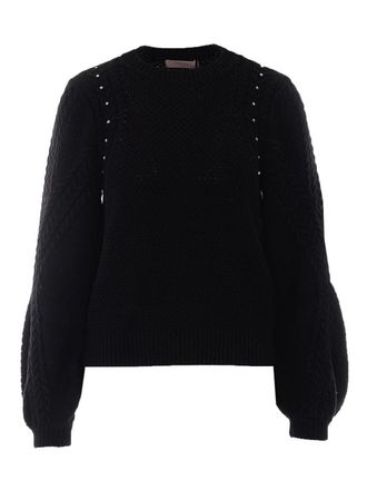 Twinset Rundhalspullover - Schwarz