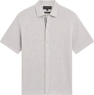 Ted Baker Connyr Graues Regular Button Through Hemd
