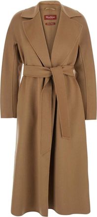 Max Mara Femme, Manteaux, Beige, Taille: 34 FR Long Manteau en Laine, Cachemire et Soie