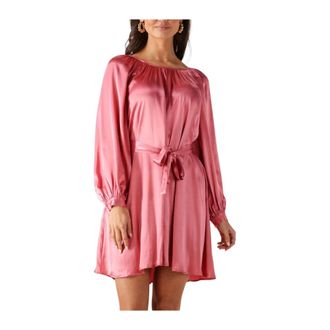 Greek Archaic Kori Pinkes Mini-Kleid - - Dresses - Damen - Rosa - M