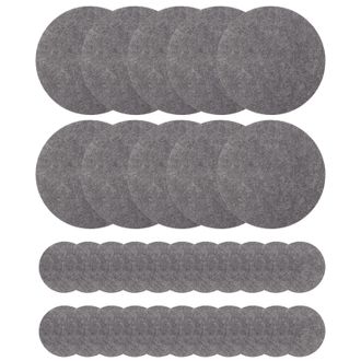 NUOBESTY 30 St&uuml;ck Filz Telleruntersetzer Runde Kochgeschirr Trenner aus Dickem Filz Hitzebest&auml;ndige Schutzpads f&uuml;r Porzellan Keramik und Antihaft Pfannen Graue