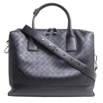 Bottega Veneta Pre-owned Embossed Leather Briefcase - - Pre-owned - Herren - Schwarzk - ONE SIZE