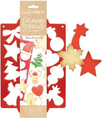 ScrapCooking 2070 Weihnachten Ausstechförmchen Multi Kunststoff Mehrfarbig 34,5 x 20 x 2 cm