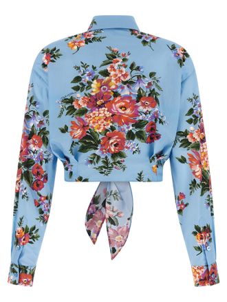 Dolce & Gabbana Womens Blue Cotton Blouse