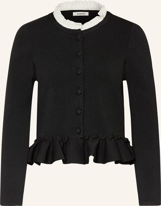 Sandro Sandro Strickjacke Mit Abnehmbarem Kragen schwarz