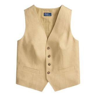 Ralph Lauren Femme, Vestes, Beige, Taille: 38 FR Hemp Vest