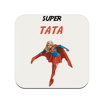 Fabulous Untersetzer aus Kork - Super Tata Super Woman Super Heros Tante - 1 Einheit (95 x 95 mm)