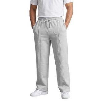 Generic Pantalon de sport baggy pour homme, couleur unie, pantalon de loisirs, respirant, confortable, taille &eacute;lastique avec cordon de serrage, pantalon d&eacute;con