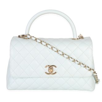 Chanel Quilted Caviar Medium Coco Top Handle Handbag