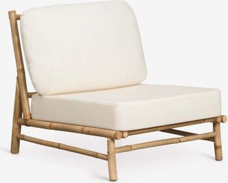 Sklum Zentrales Modul f&uuml;r modulare Garten-Sofas aus Bambus Isendra
