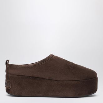 Balenciaga Braune Alaska Soft Plateau-Pantoletten in Espresso