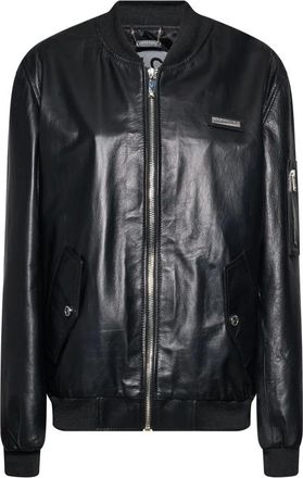 John Richmond Femme, Vestes, Noir, Taille: 40 FR Leather Vestes